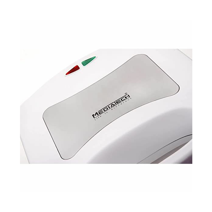 MediaTech MT-SM205 Sandwich Maker, 700W - White - International Warranty