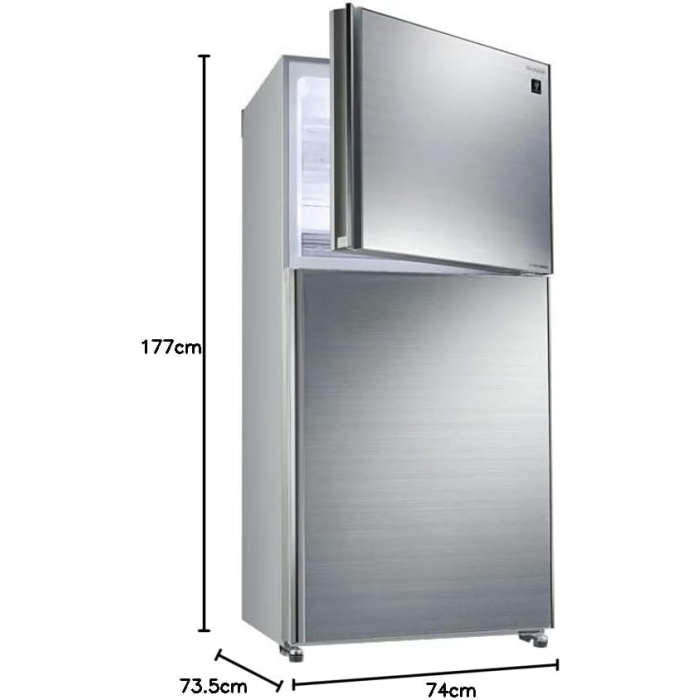 Sharp SJPC58AST No Frost Digital Refrigerator, 450 Liter, 2 Doors ...