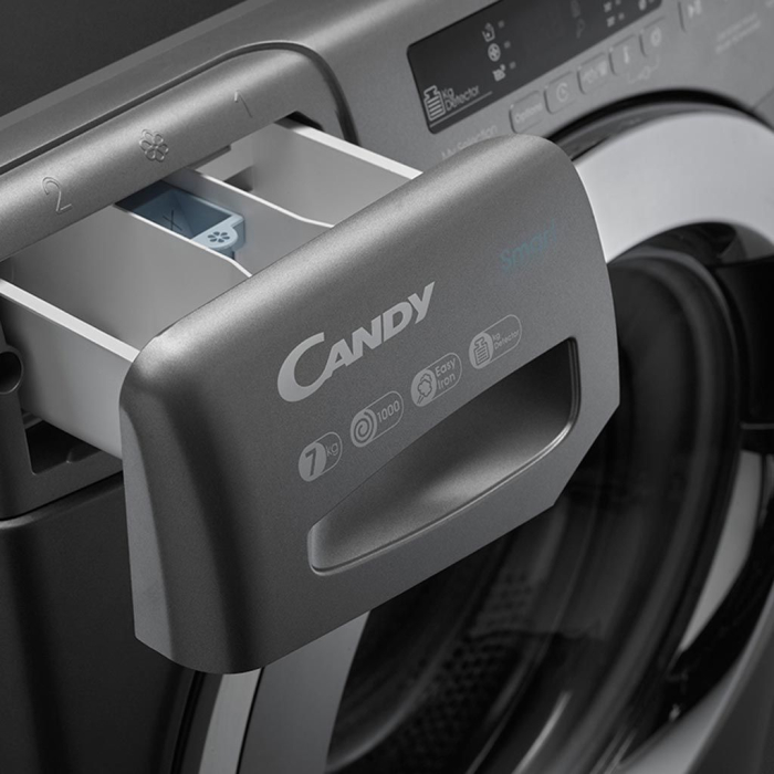 CANDY Washing Machine Fully Automatic 7 Kg Silver CSS1072DC3R-ELA