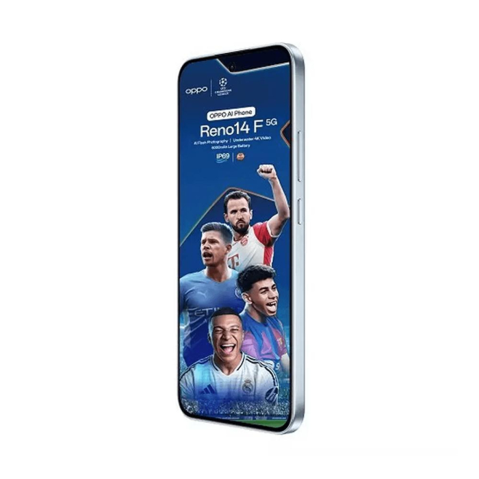 OPPO Reno14 F Dual SIM, 256GB, 12GB RAM, 5G - Opal Blue