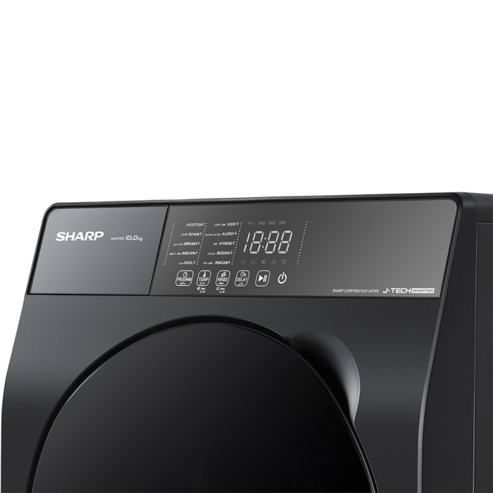 SHARP K-PRO Washing Machine Fully Automatic 10 Kg Inverter Dark Grey ES ...