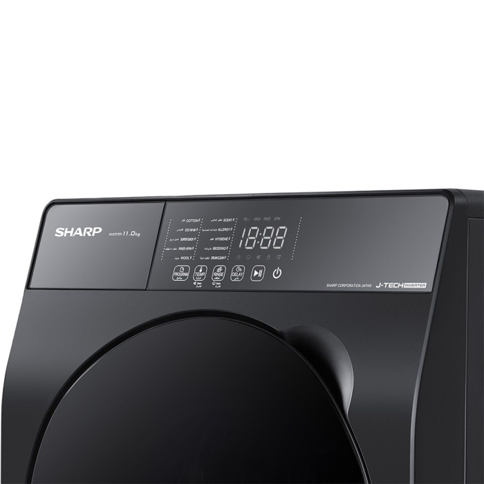 SHARP K-PRO Washing Machine Fully Automatic 11 Kg Inverter Dark Grey ES ...