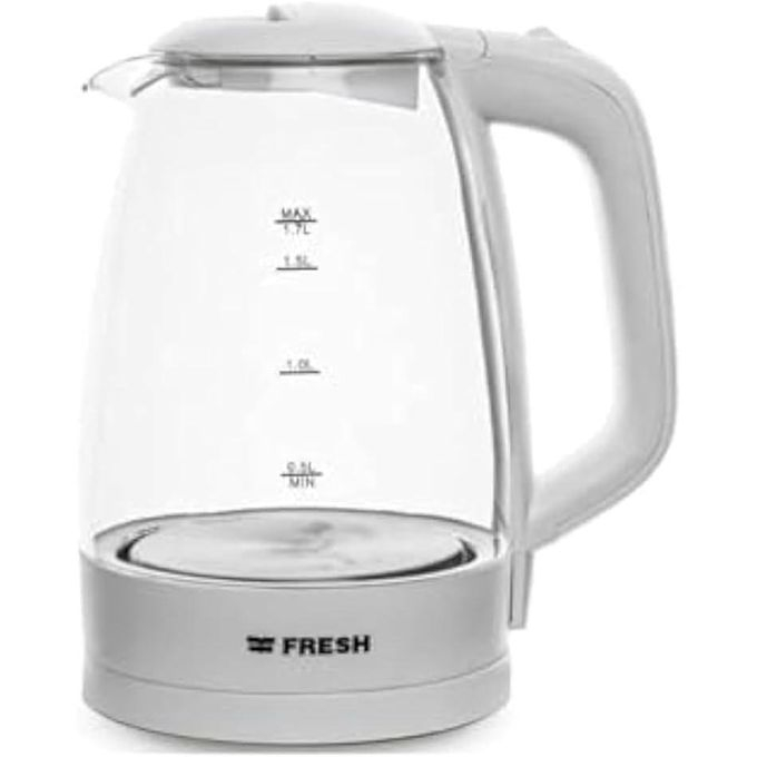 Fresh Glass Electric Kettle,2200W,1.7L,White -Egk 17000