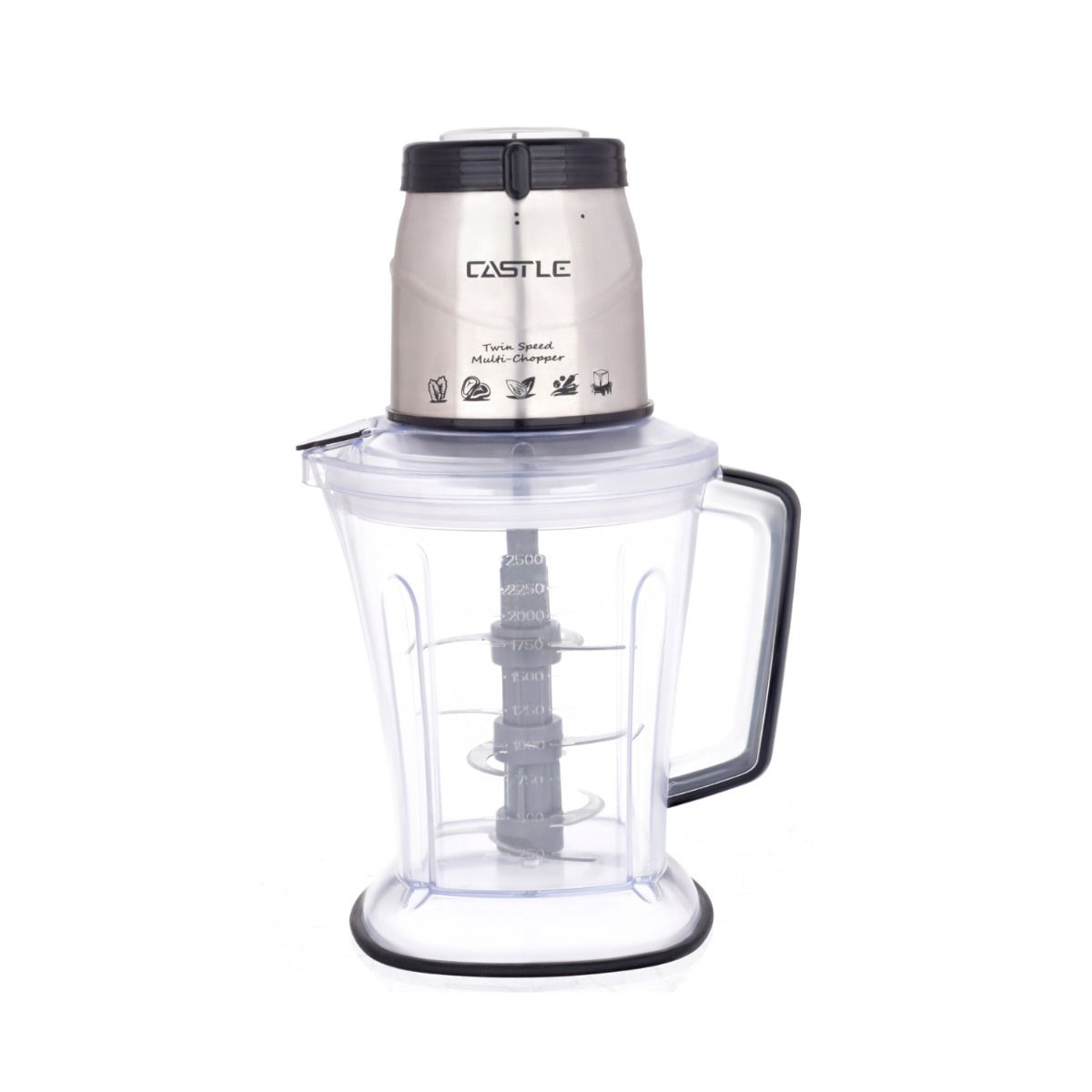 Castle Chopper, 2.5 Liter, 850 Watt, Silver - CHMX1085